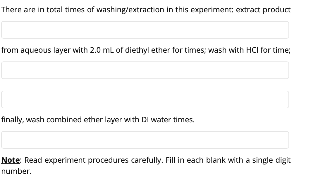 Solved There are in total times of washing/extraction in | Chegg.com