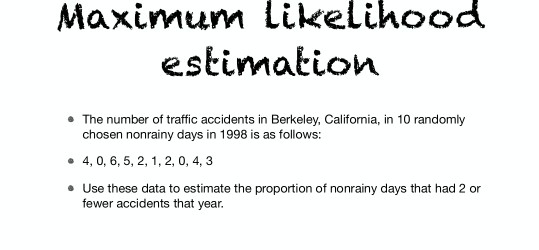 Solved Maximum likelihood estimation The number of traffic | Chegg.com