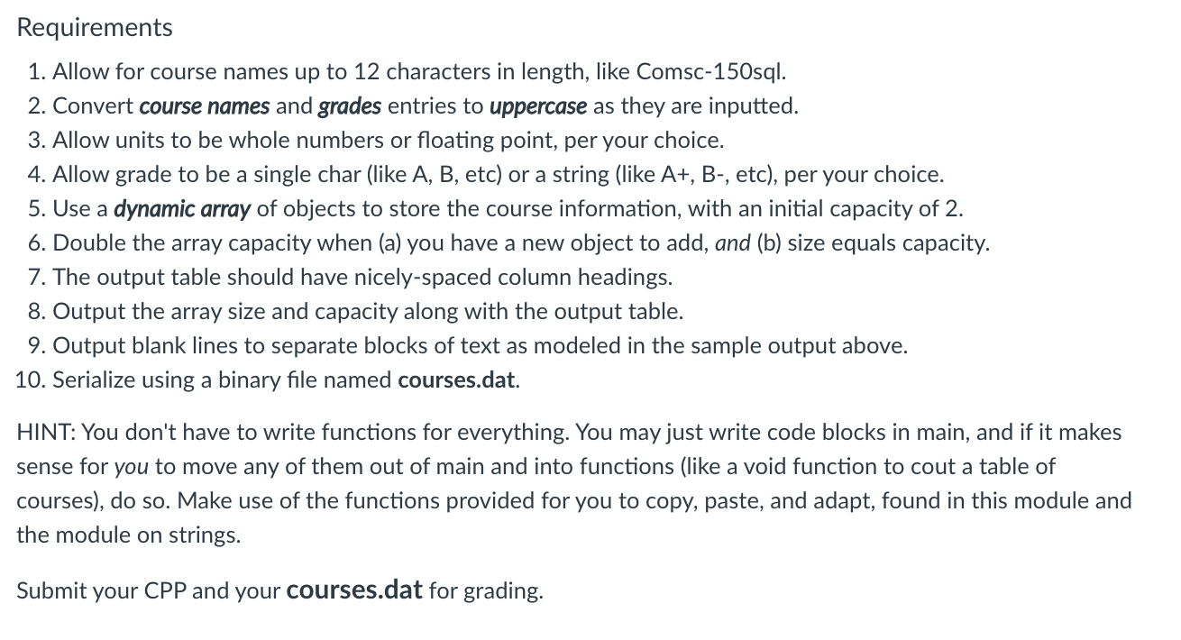 Solved Write a menu-driven C++ program to manage your | Chegg.com