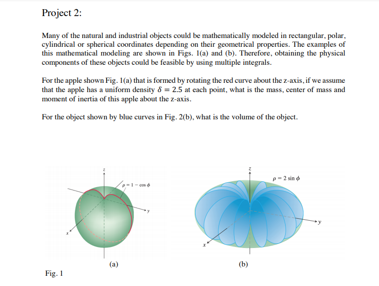 Solved Project 2: Many of the natural and industrial objects | Chegg.com
