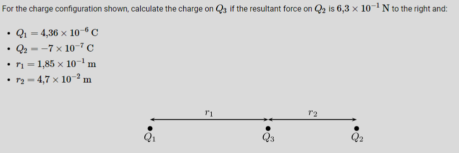 Solved For the charge configuration shown, calculate the | Chegg.com