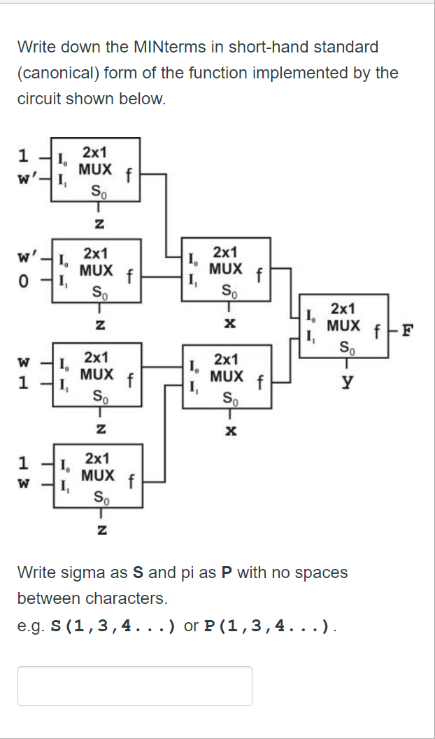 Solved Write down the MINterms in short-hand standard | Chegg.com