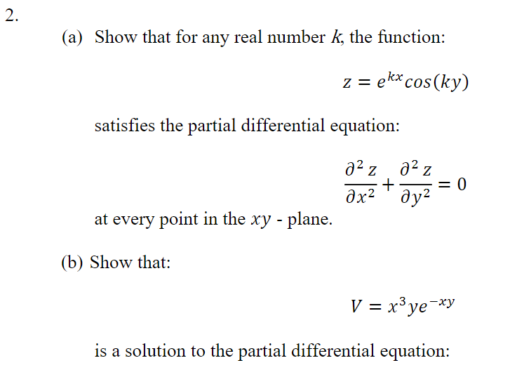 Solved A Show That For Any Real Number K The Function