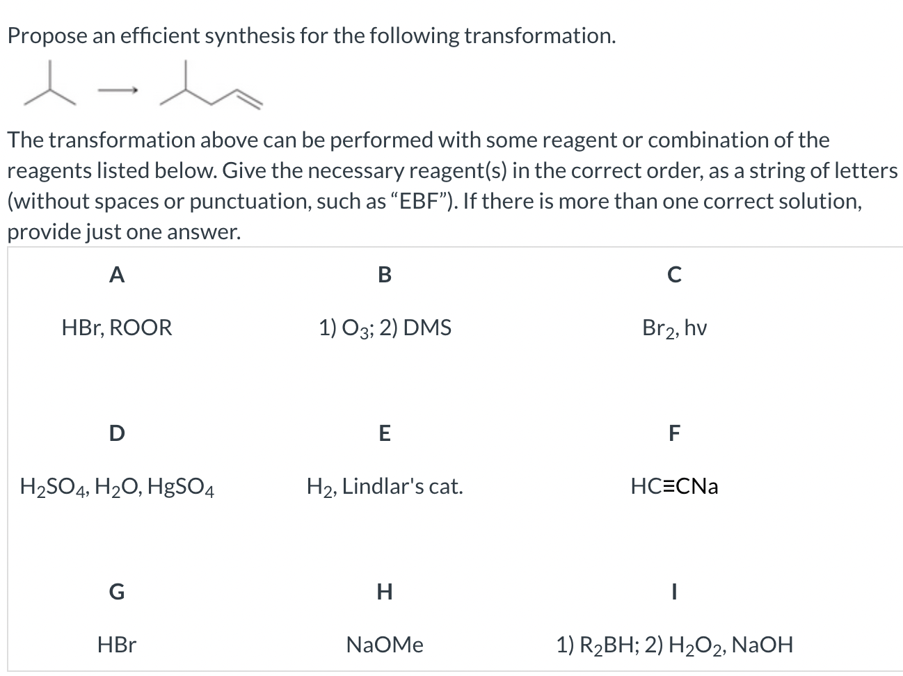 Solved Propose an ﻿efficient synthesis for the following | Chegg.com