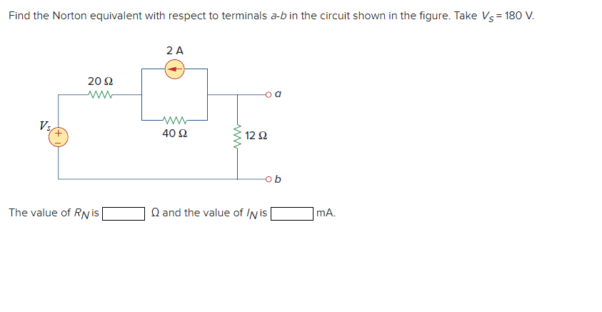 Solved Find the Norton equivalent with respect to terminals | Chegg.com