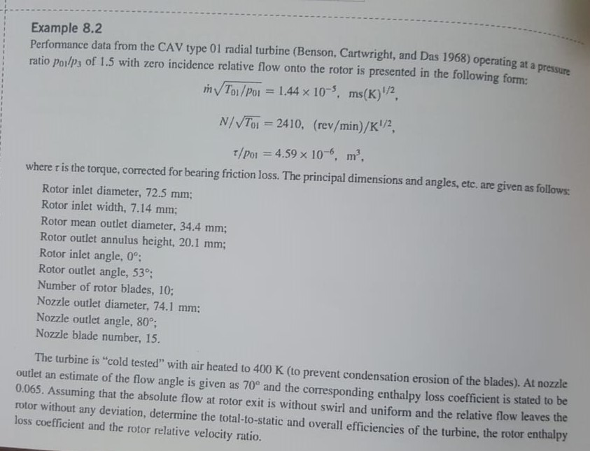 Example 8.2 Performance data from the CAV type 01 | Chegg.com