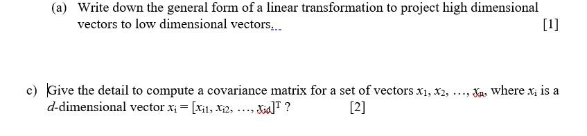 Solved (a) Write down the general form of a linear | Chegg.com