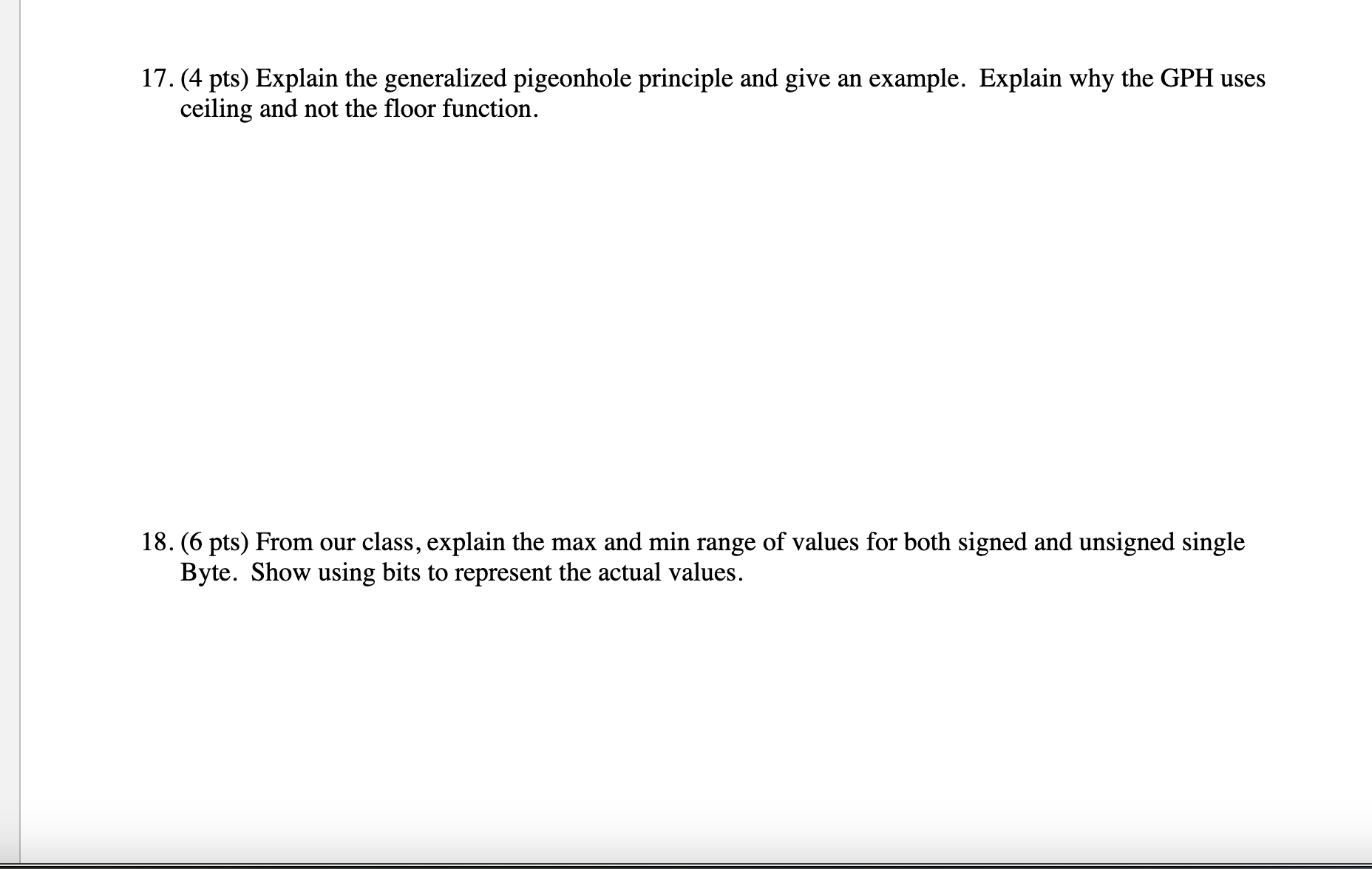 Solved Explain the max and min range of values for both | Chegg.com Solved Explain the max and min range of values for both | Chegg.com