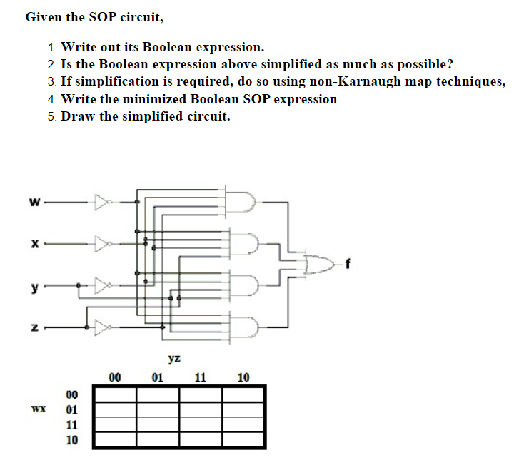 Solved Given the SOP circuit, 1. Write out its Boolean | Chegg.com