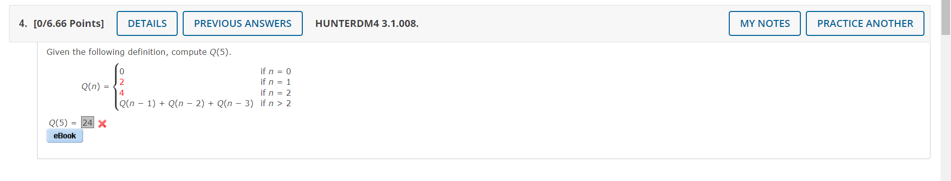 Solved Given the following definition, compute | Chegg.com