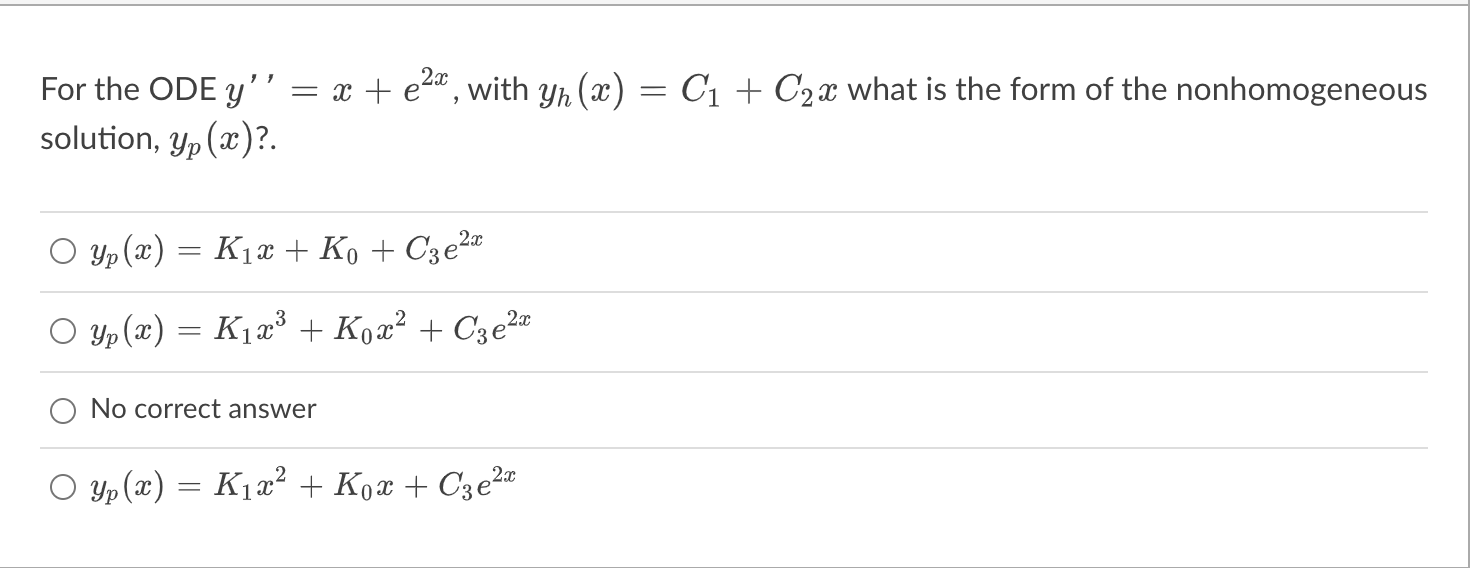 Solved = The general solution of a nonhomogeneous ODE y' + | Chegg.com