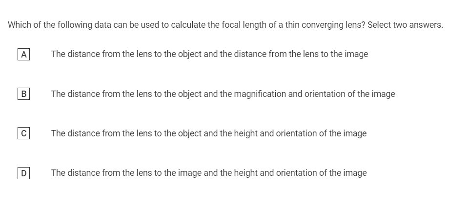 Solved Which of the following data can be used to calculate | Chegg.com