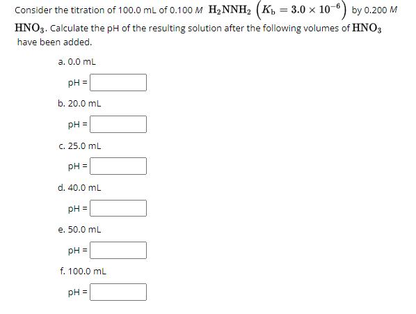 Solved Consider the titration of 100.0 mL of | Chegg.com
