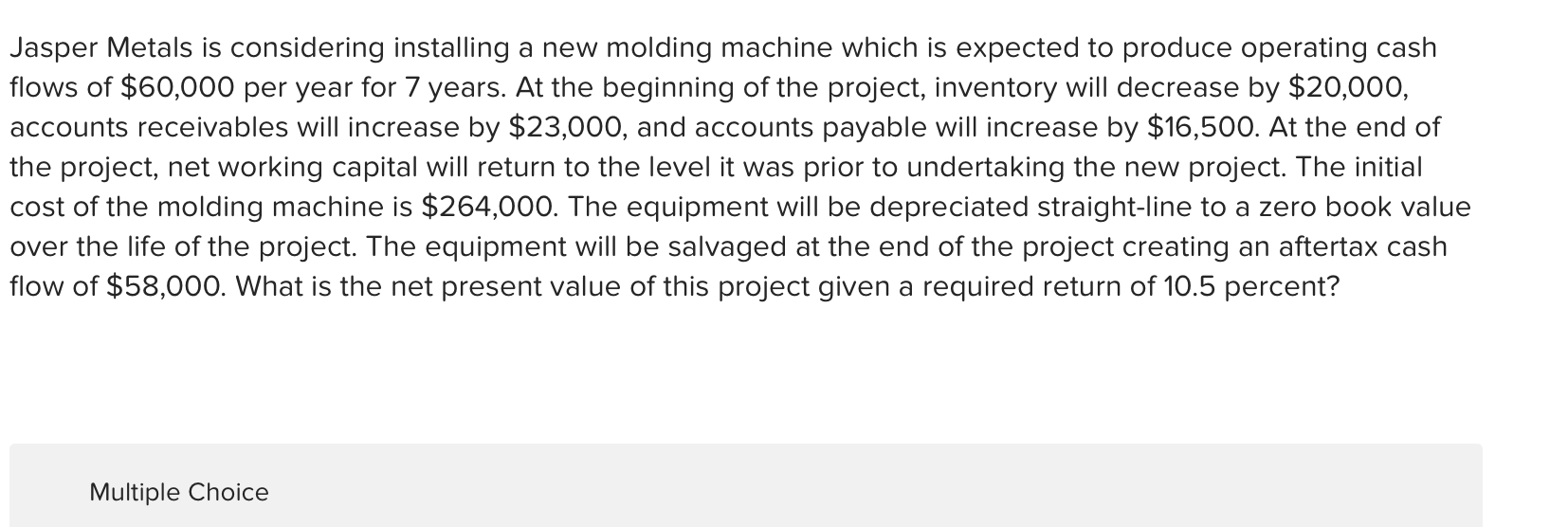 Solved Jasper Metals Is Considering Installing A New Flows Chegg solved-jasper-metals-is-considering-installing-a-new-flows-chegg
