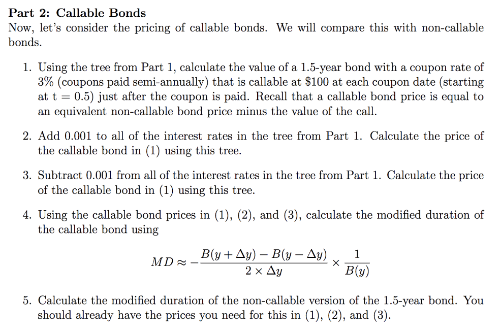 Part 2: Callable Bonds Now, let's consider the | Chegg.com