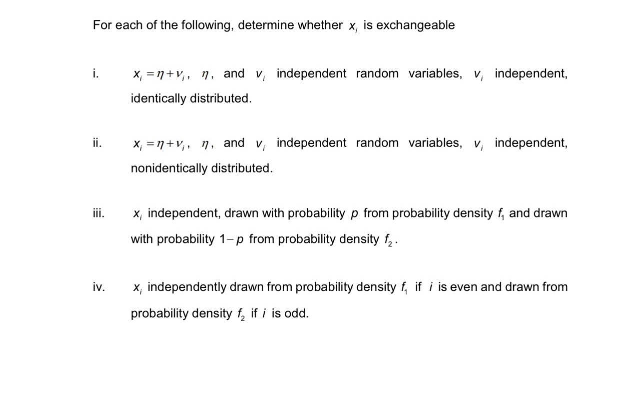 Solved For each of the following, determine whether xi is | Chegg.com