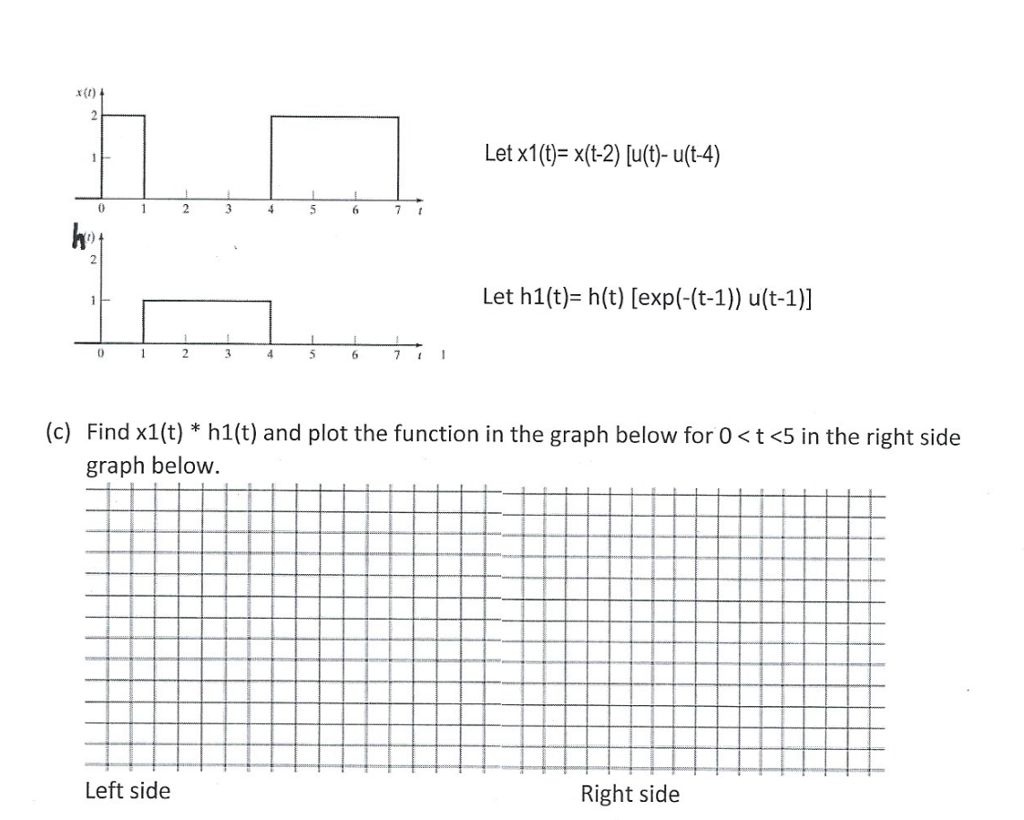 Solved x(r) Let x1 (t)= x(t-2) [u(t)-u(t-4) Let h1(t)- h(t) | Chegg.com