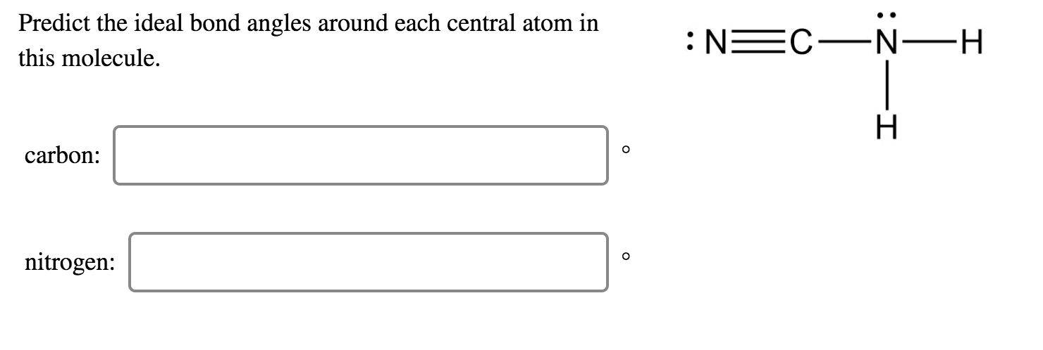 Solved Predict the ideal bond angles around each central | Chegg.com