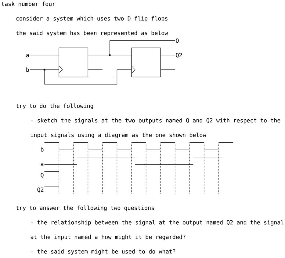Solved task number four consider a system which uses two D | Chegg.com