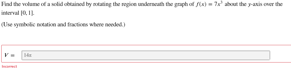 Solved Use the Shell Method to compute the volume obtained | Chegg.com