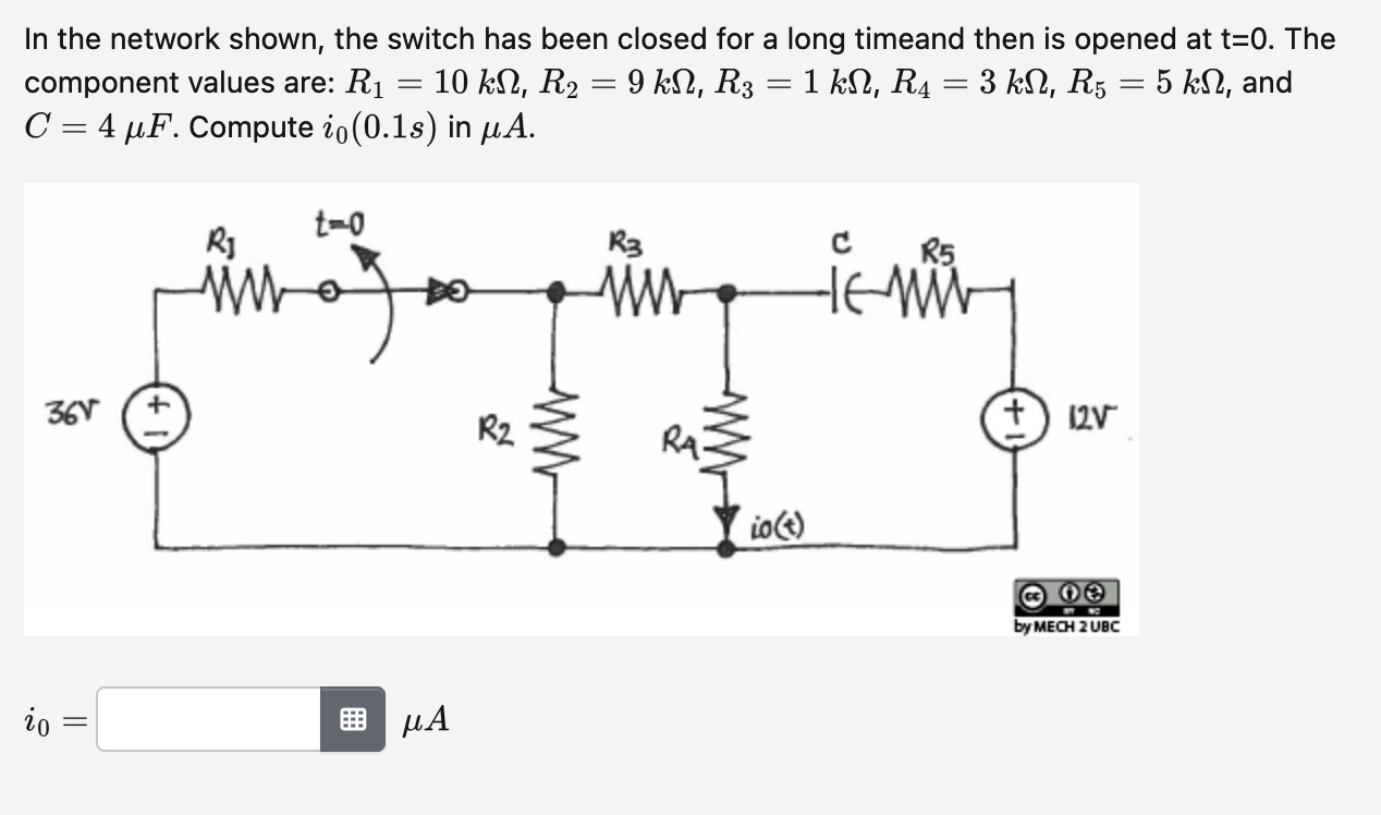 Solved In ﻿ the network shown, the switch has been closed | Chegg.com