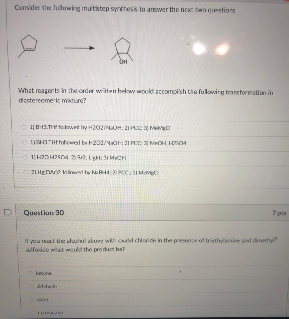 Solved Consider the following multistep synthesis to answer | Chegg.com