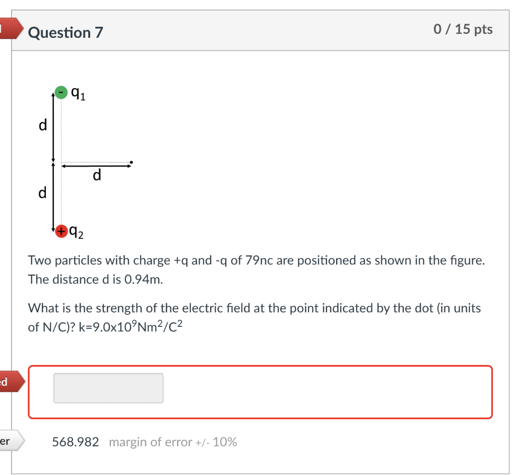 Solved Question 7 0/15 pts Two particles with charge +q and | Chegg.com