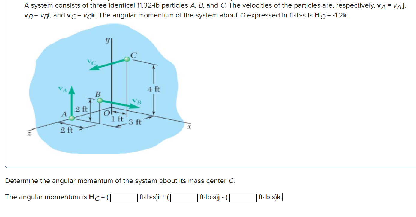 Solved A system consists of three identical 11.32 -Ib | Chegg.com