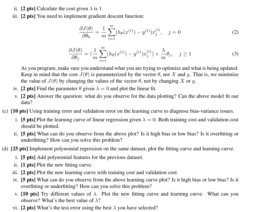 Solved 2. [50 pts] Bias and Variance Coding. Implement | Chegg.com