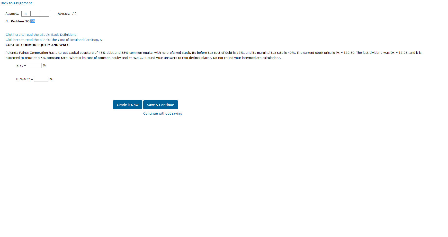 Solved Back to Assignment Attempts: Average: 12 4. Problem | Chegg.com