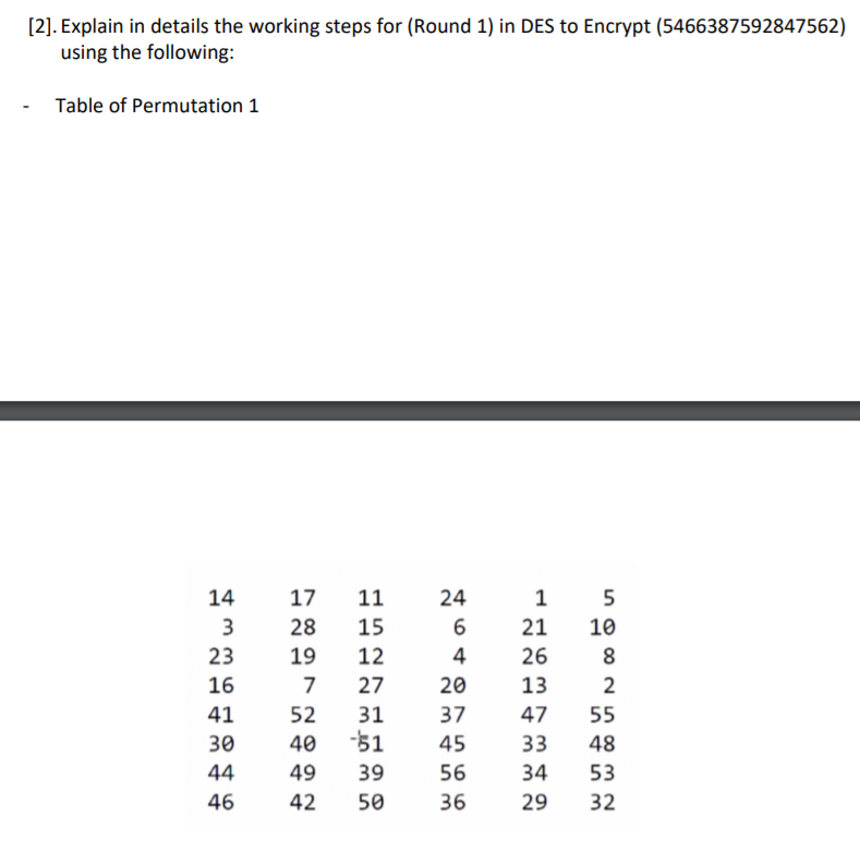 [2]. Explain in details the working steps for (Round | Chegg.com