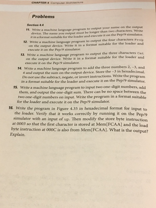 CHAPTER4 Computer Architecture Problems Section 4.4 | Chegg.com