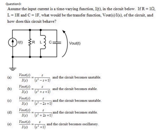 Solved Assume the input current is a time-varying function, | Chegg.com