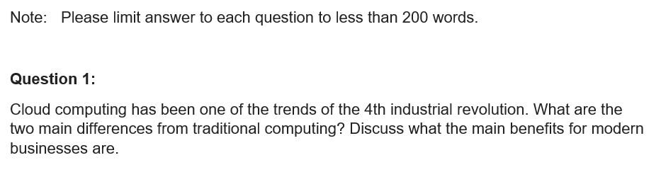 Solved Note: Please limit answer to each question to less | Chegg.com