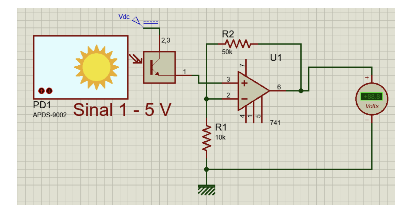 Solved Consider the electronic light sensing circuit with an | Chegg.com