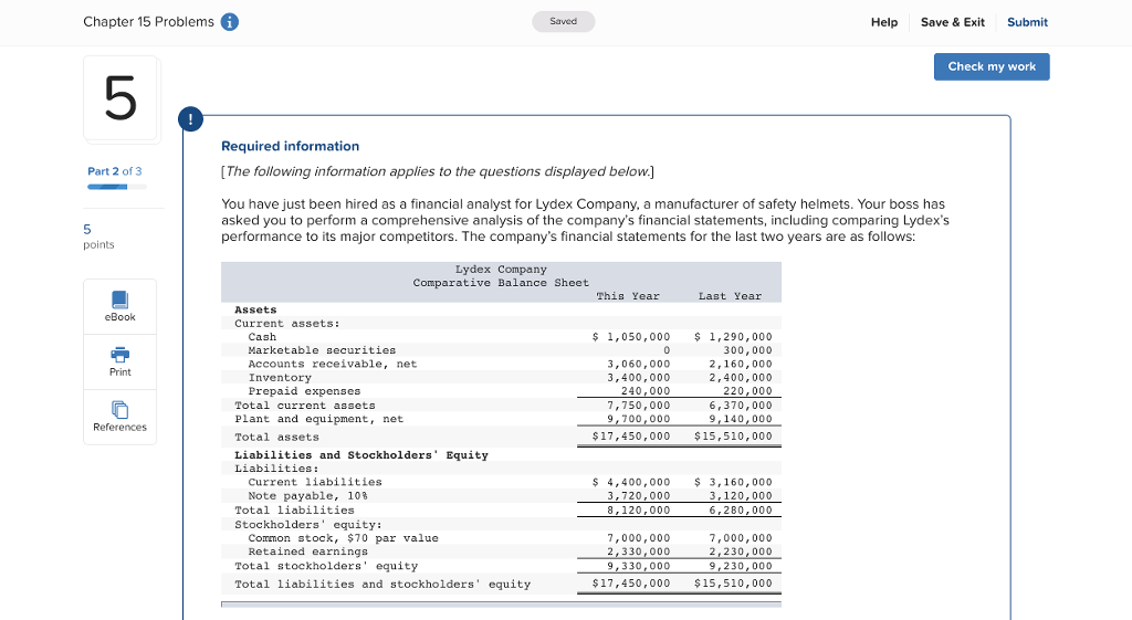 Solved Chapter 15 Problems Saved Help Save & Exit Submit | Chegg.com