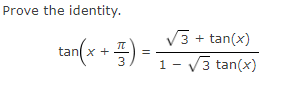 Solved Prove the identity. \\[ \\tan | Chegg.com