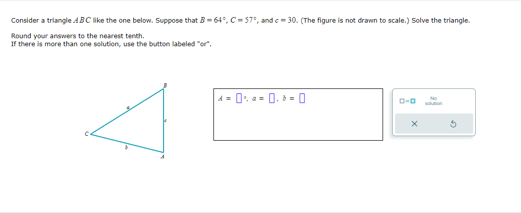 Solved Consider a triangle ABC like the one below. Suppose | Chegg.com