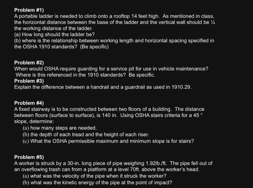 Solved Problem \#1) A portable ladder is needed to climb | Chegg.com