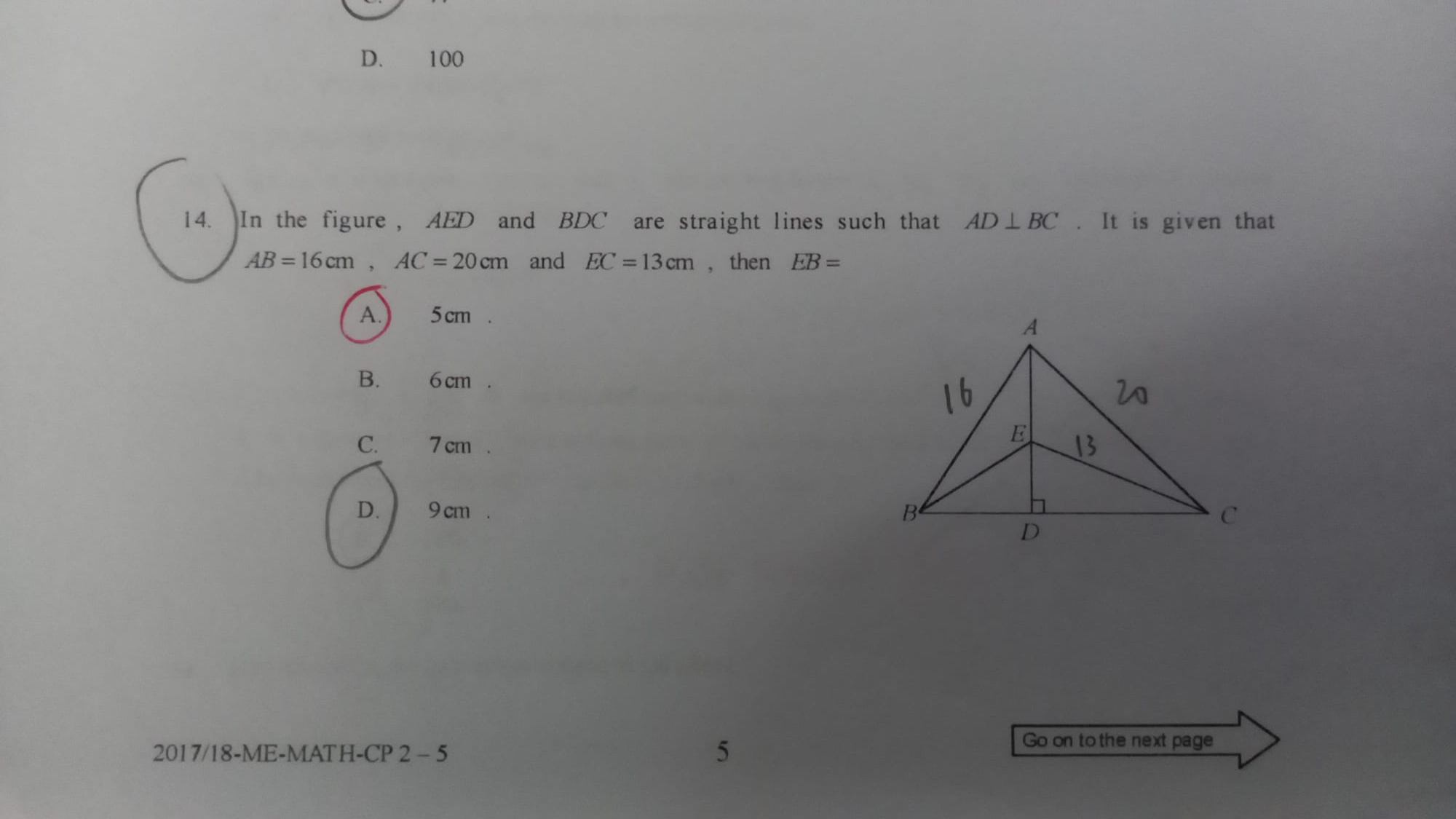 Solved why the answer is a | Chegg.com