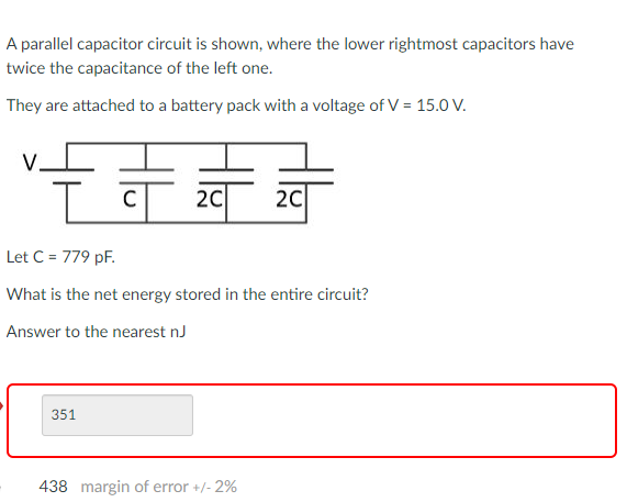 Solved A parallel capacitor circuit is shown, where the | Chegg.com