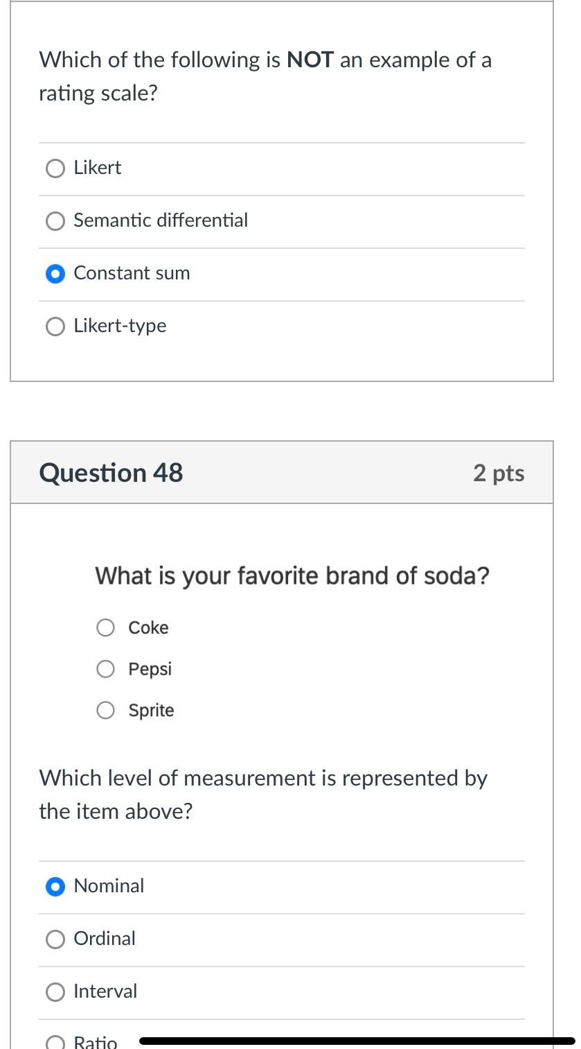 Solved Which of the following is NOT an example of a rating | Chegg.com