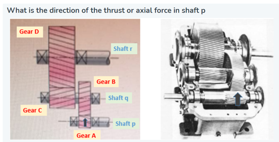 Solved 1.What is the direction of the thrust or axial force | Chegg.com