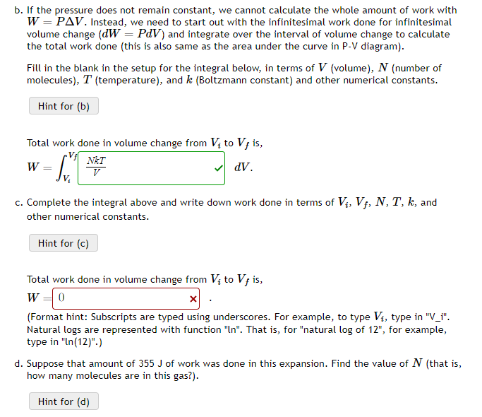 Solved A Dilute Gas Expands Quasi Statically From 0 6 To 3 2
