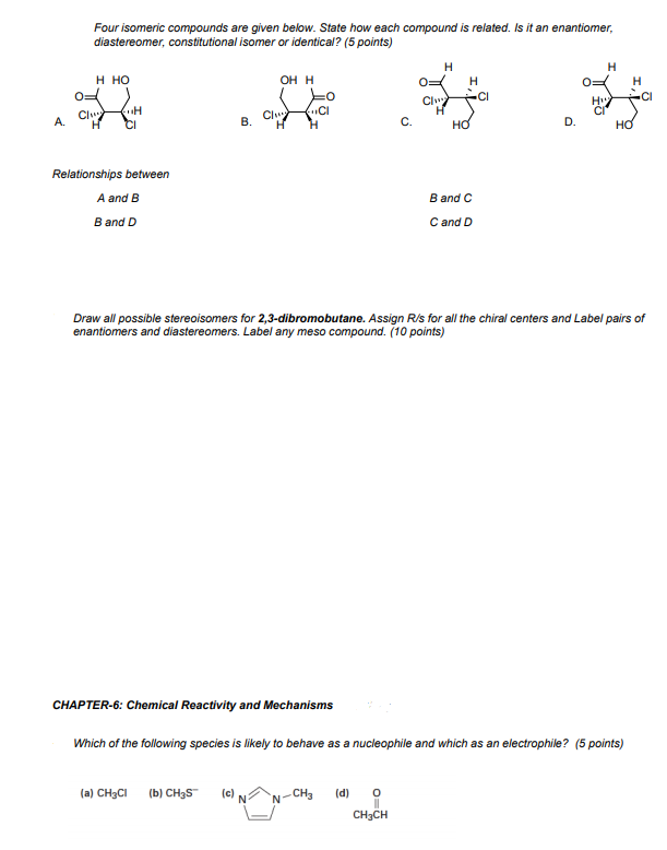 Solved Four isomeric compounds are given below. State how | Chegg.com