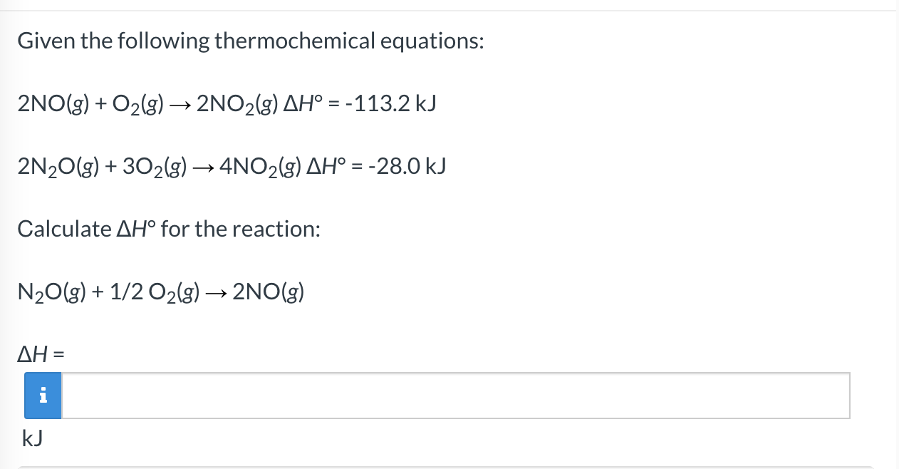 Solved Given the following thermochemical equations: | Chegg.com