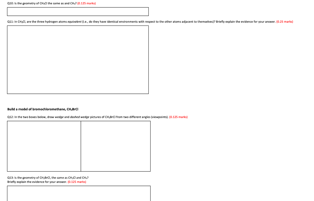 Solved Build a model of methane, CH4 Hint: Draw a picture of | Chegg.com