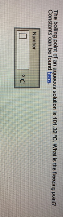 Solved The boiling point of an aqueous solution is 101.32 | Chegg.com