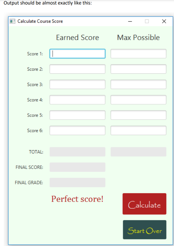 Solved Create the following graphical user interface (GUI) | Chegg.com