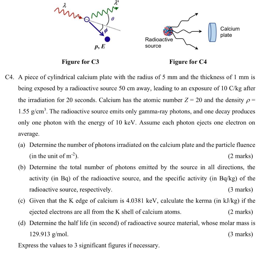 A piece of cylindrical calcium plate with the | Chegg.com